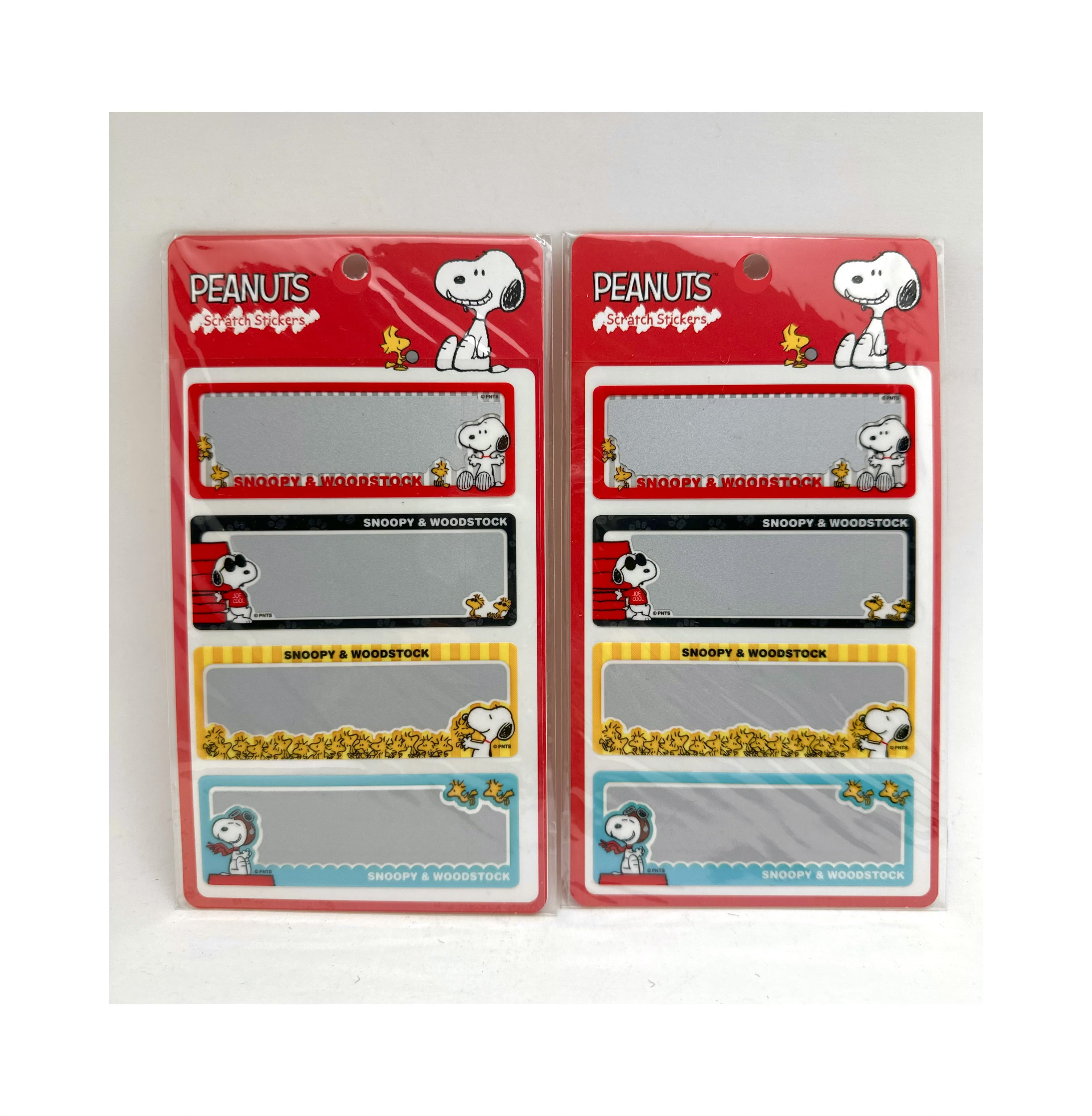 2pk Peanuts Snoopy Sticker- Snoopy and Woodstock Scratch-to-Reveal ...