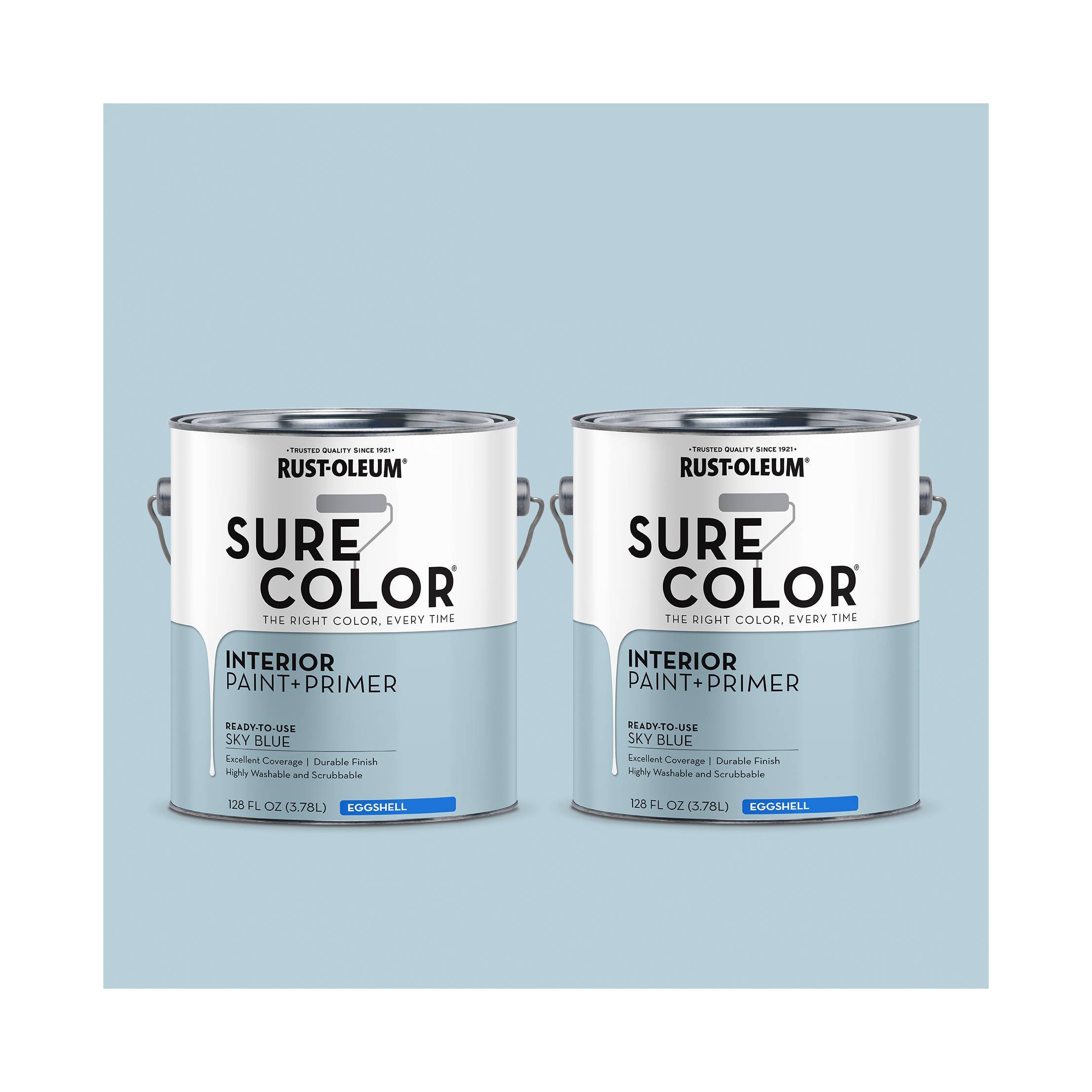 2pk Sure Color Eggshell Sky Blue Gal - Walmart.com