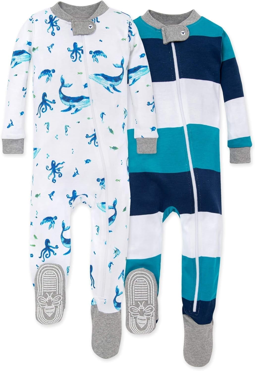 2pk Whale of a Tale Sleeper - Eggshell - 12 Months - Walmart Business ...