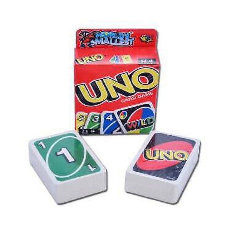 2pk World's Smallest 568 Uno Card Game, Multicolored - Walmart.com