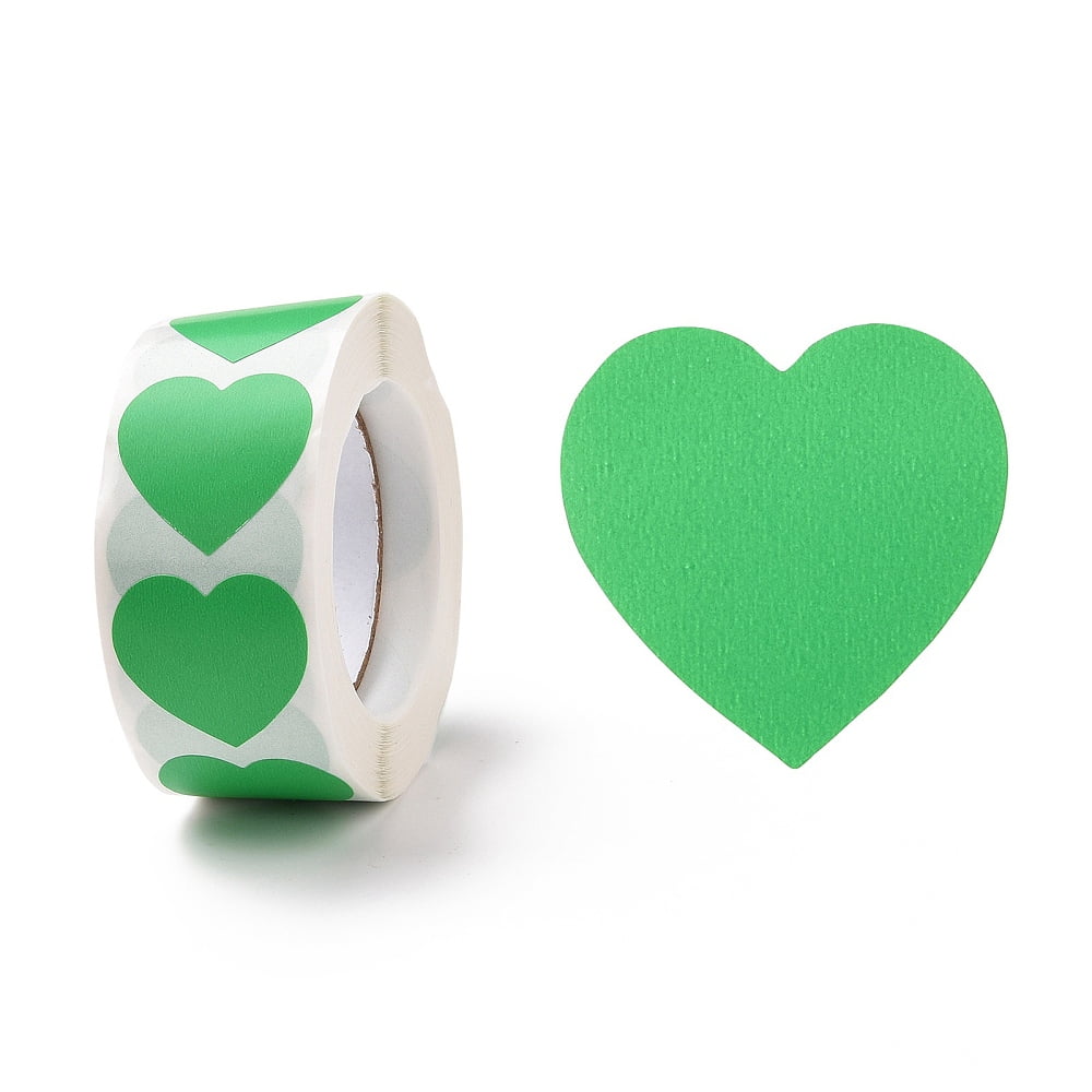2rolls Heart Paper Stickers Adhesive Labels Roll Stickers Gift Tag for ...