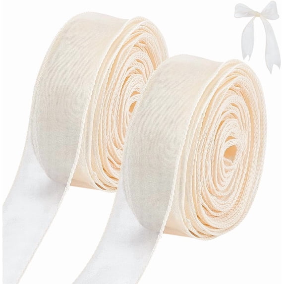 2rolls Polyester Ribbon for Flower Gift Packing or Costume Decoration ...