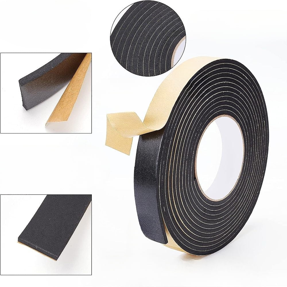 2rolls Strong Adhesion EVA Sponge Foam Rubber Tape Anti-Collision Seal ...