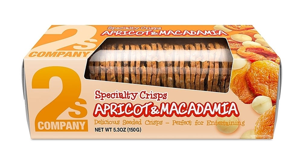 2s Company Apricot and Macadamia Crisps, 3.5 oz, 12 Pack - Walmart.com