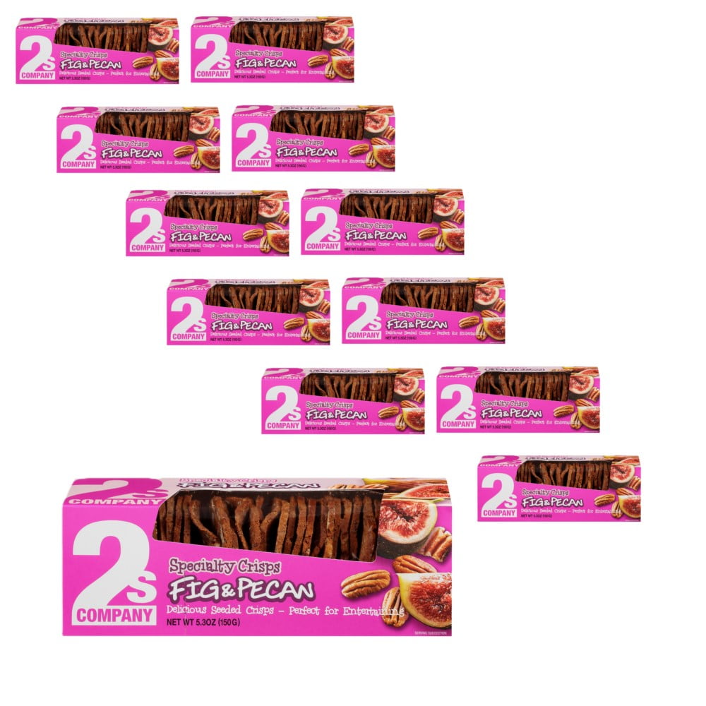 2s Company Gourmet Fig and Pecan Crisps Snacks, Ideal for Lunch, 3.5 oz ...