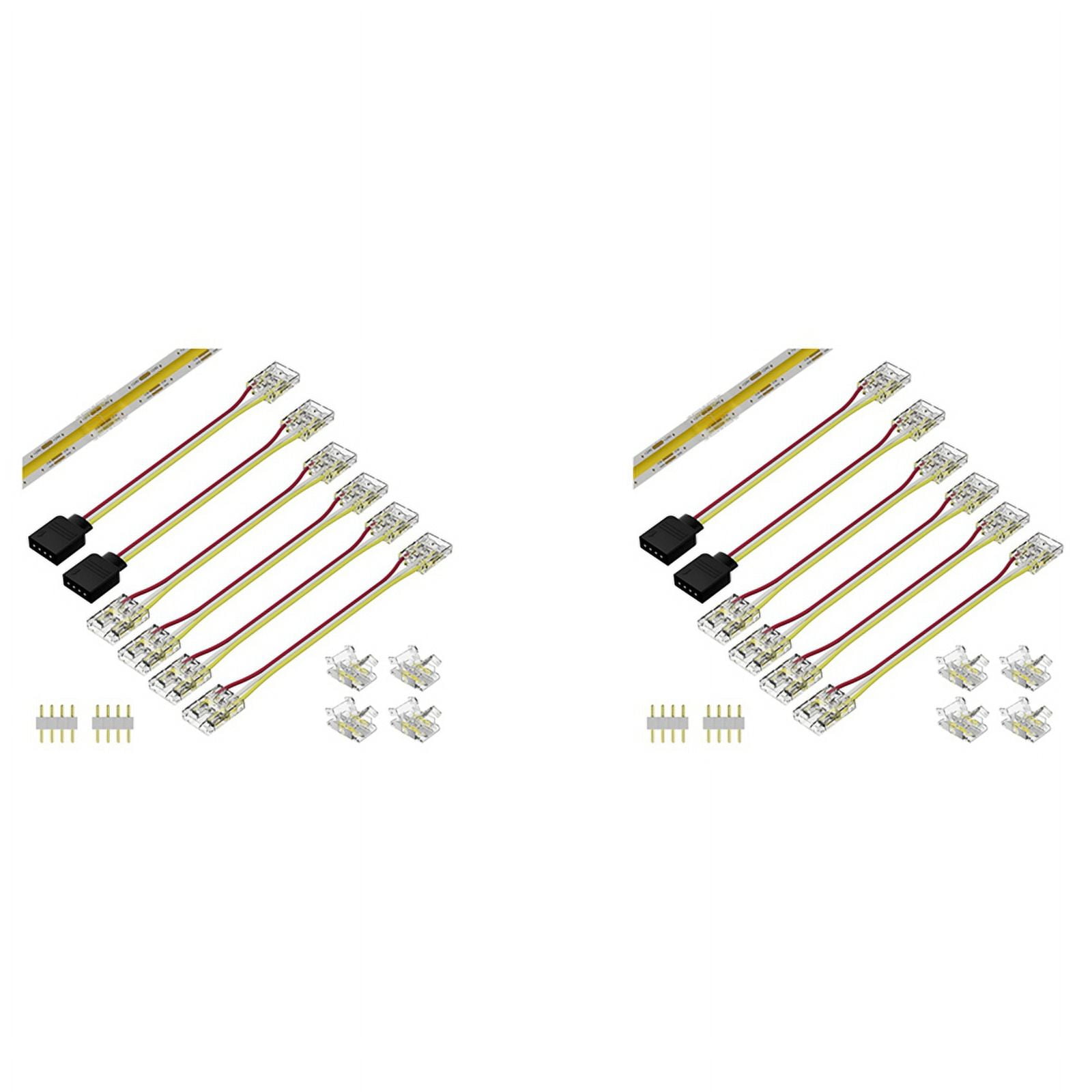 2set 10mm Connectors for CCT Tunable COB LED Strip Light 3 Pin ...