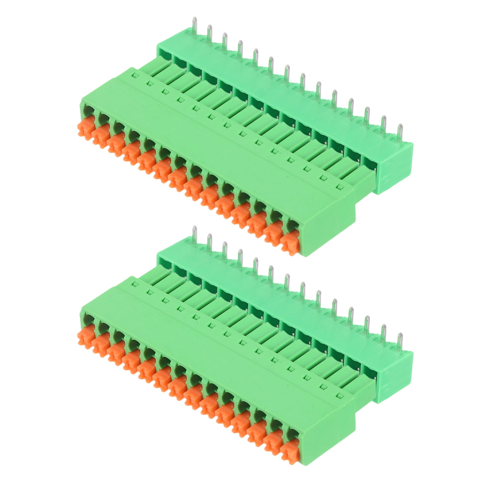 2set 3.81mm 0.15" Pitch Spring PCB Terminal Block Connector 14 Pin 90 ...