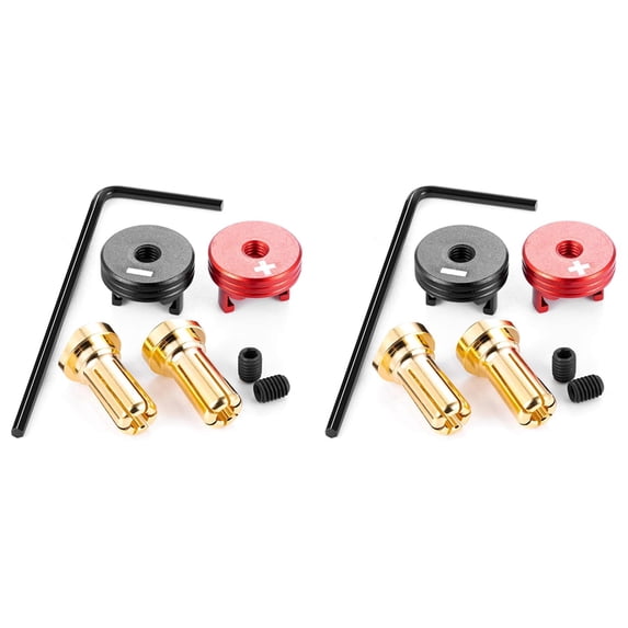 2set 5.0mm Metal Plug Banana Plug RC Car Lip Battery Connector with ...