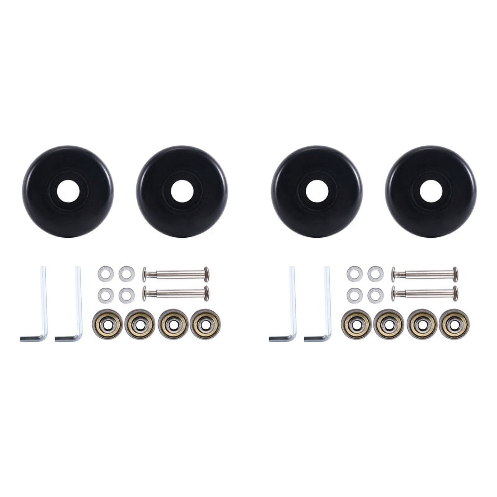 2set 55mm x 18mm Luggage Suitcase Replacement Wheels, PU Swivel Caster ...