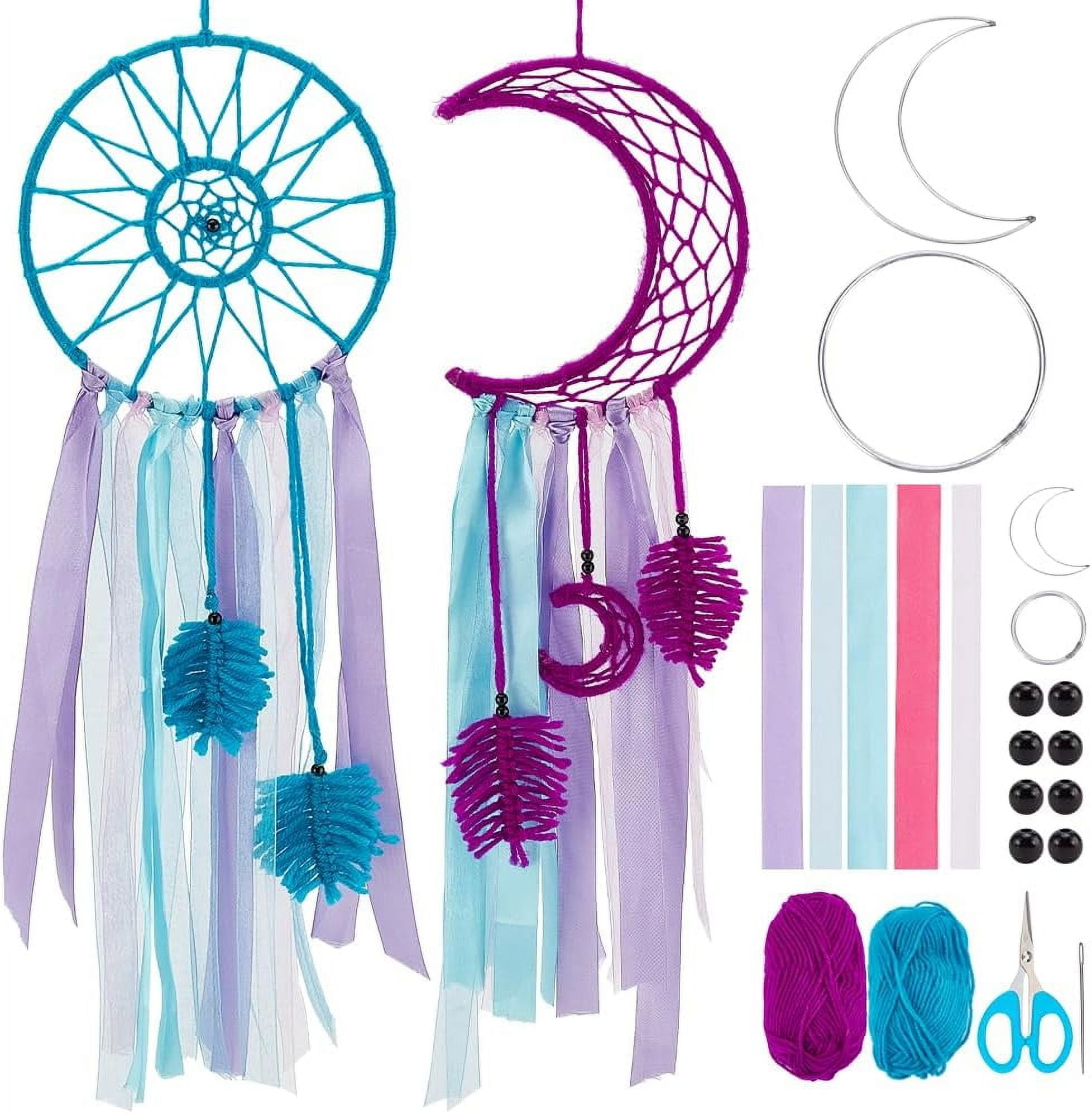 2set Blue Dream Catcher Kit Large DIY Dream Catchers Kit Make Your Own ...