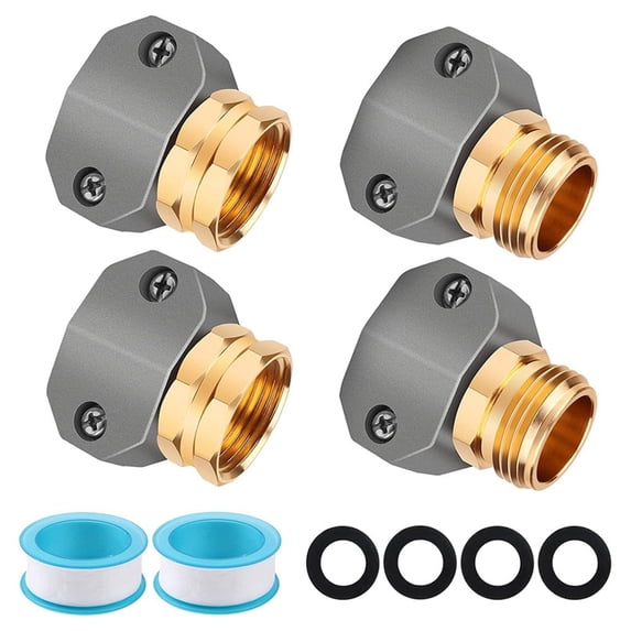 2set Garden Hose Repair Kit, Male and Female Hose End, Suitable for 3/4 ...