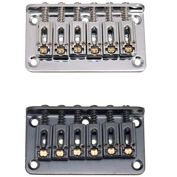 2set Hardtail Guitar Bridge Body Through for 6 String Electric Parts ...