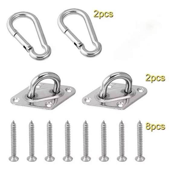 2set Heavy-Duty Wall/Ceiling Mount Hooks - Stainless Steel Swing Chair ...