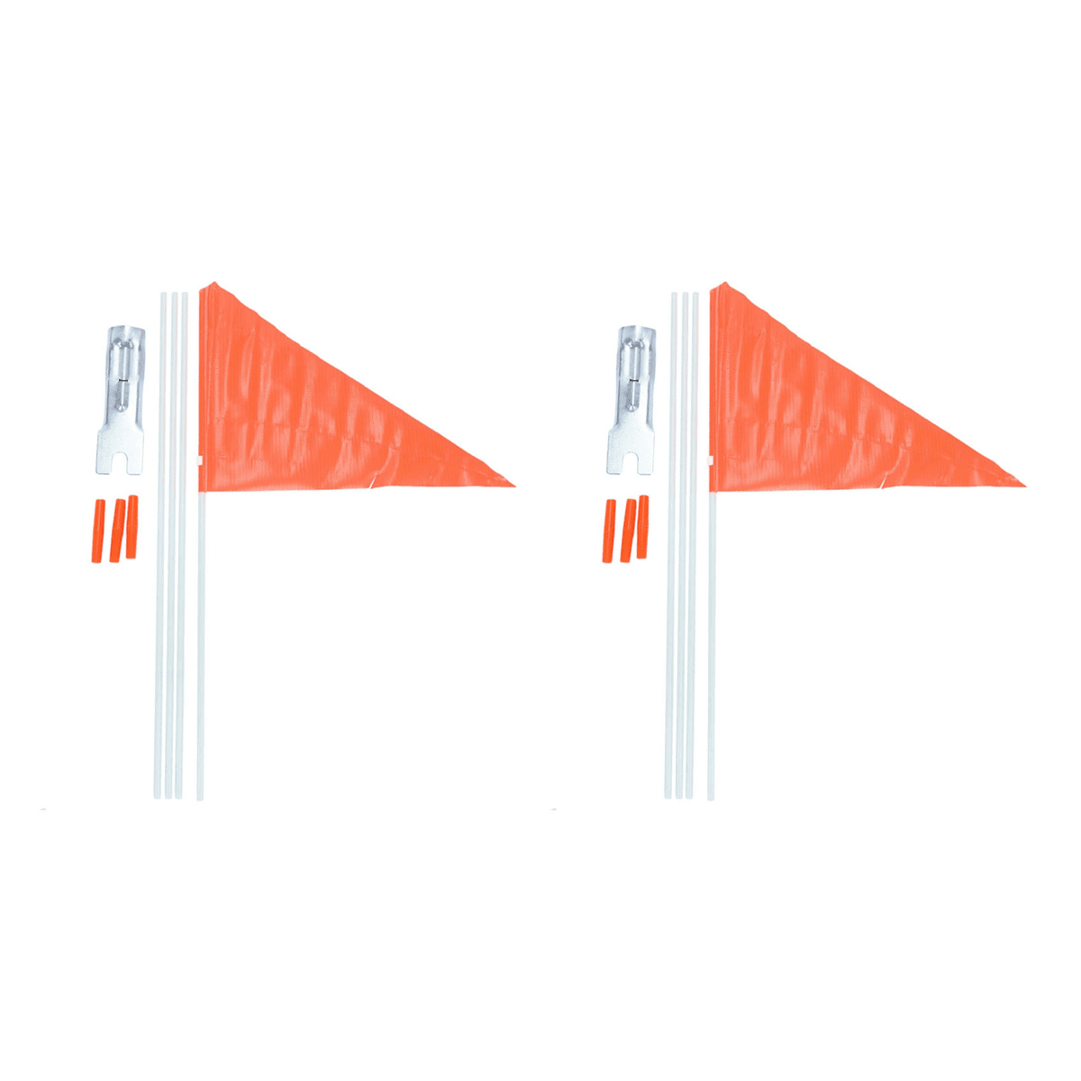 2set Safety Flag with Pole,6 Foot Adjustable High Visibility Bike Flag ...