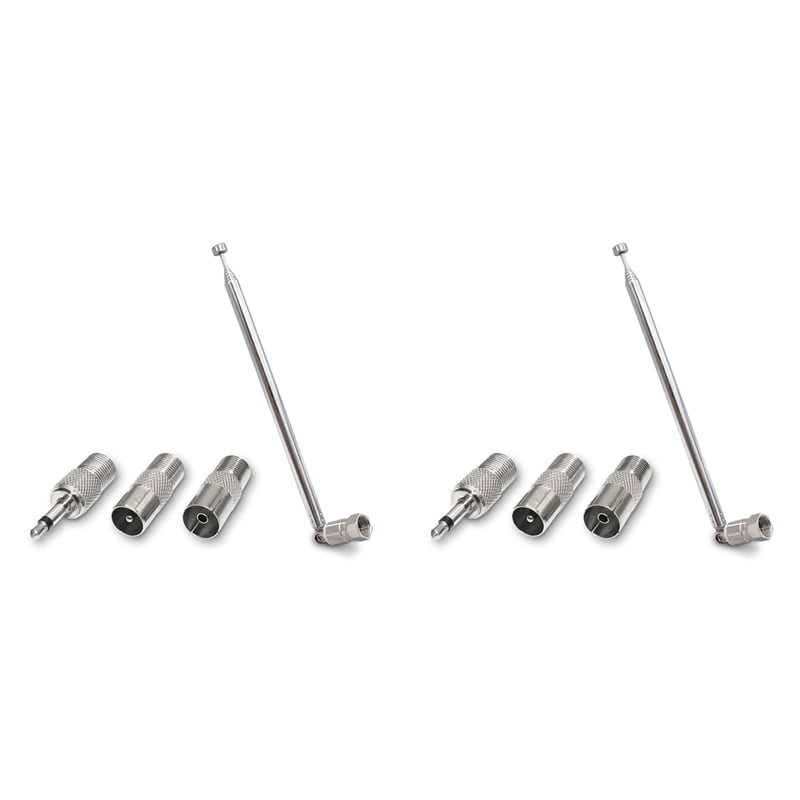 2set Telescopic FM Radio Antenna Rod Antenna 3.5mm Adapter MAV Stereo ...