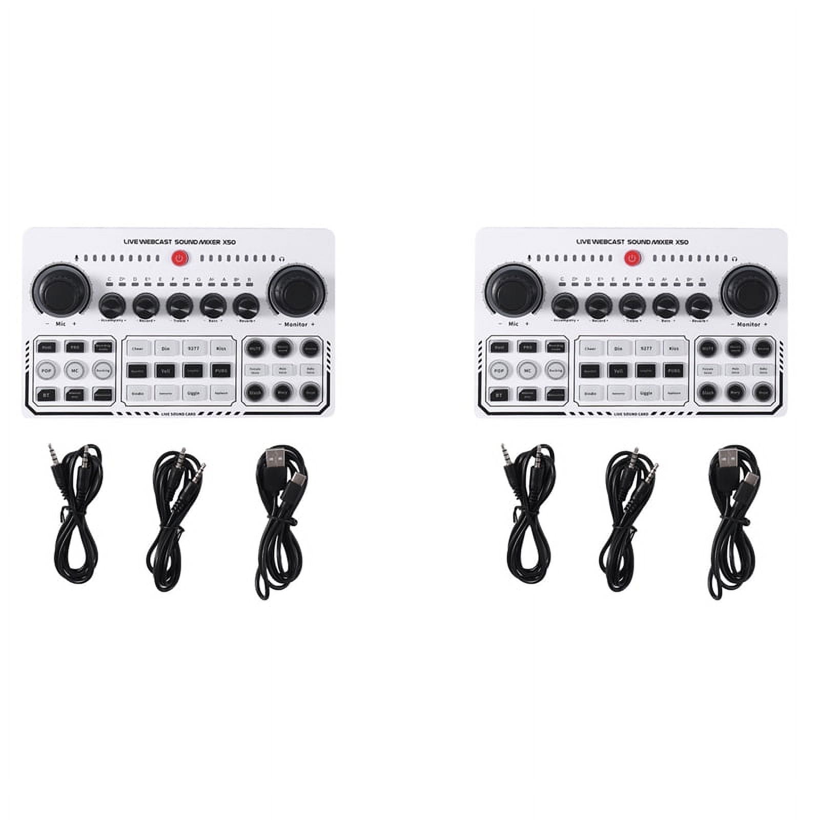2set X50 Professional Recording Studio Sound Cards USB Sound Card Live ...