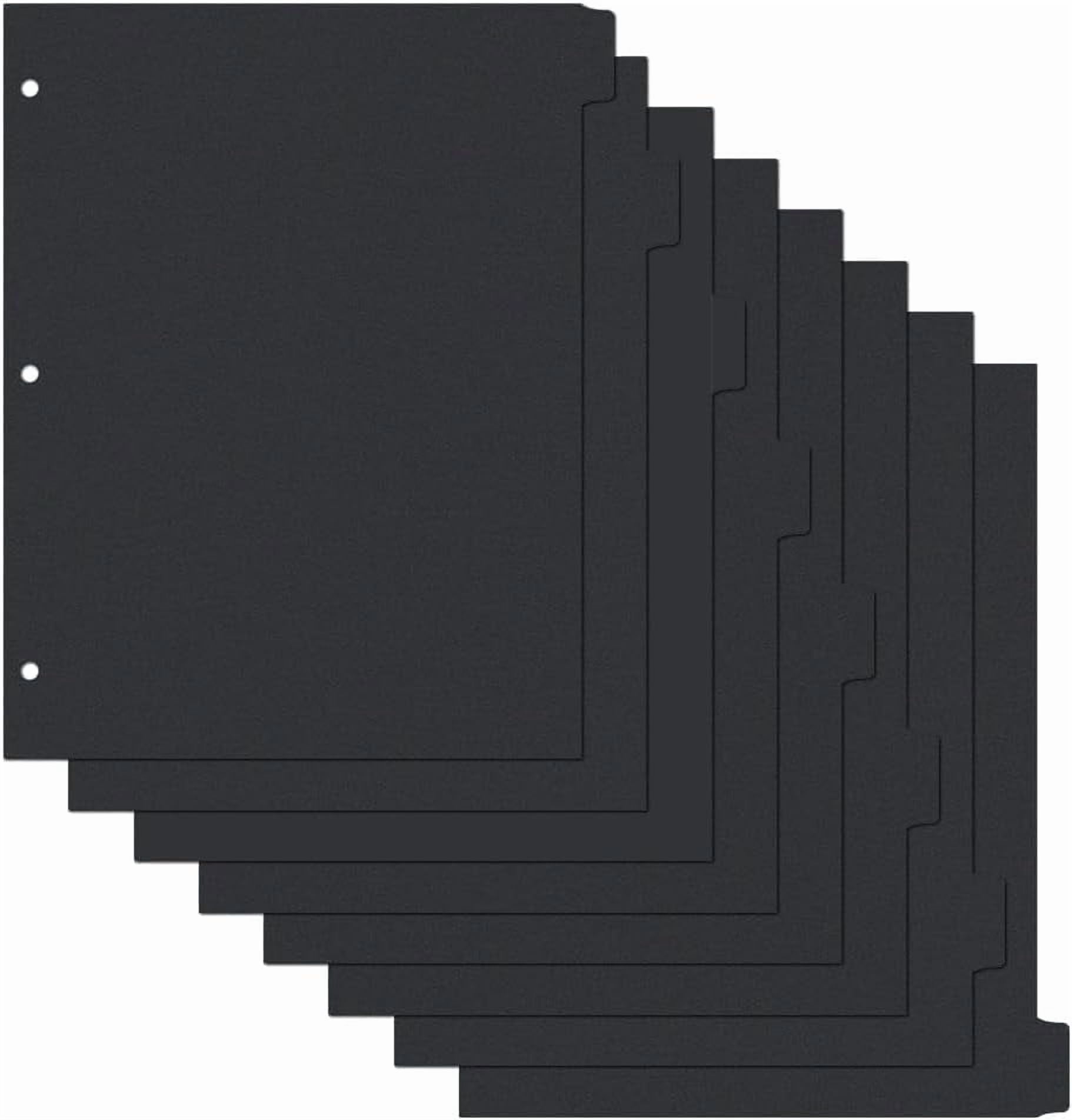 2sets 16 Sheets 8 Tab Plastic Dividers 3 Ring Binder Dividers A4 ...