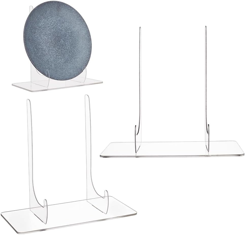 2sets Acrylic Plate Display Stand WhiteSmoke 235x102x2mm - Walmart.com