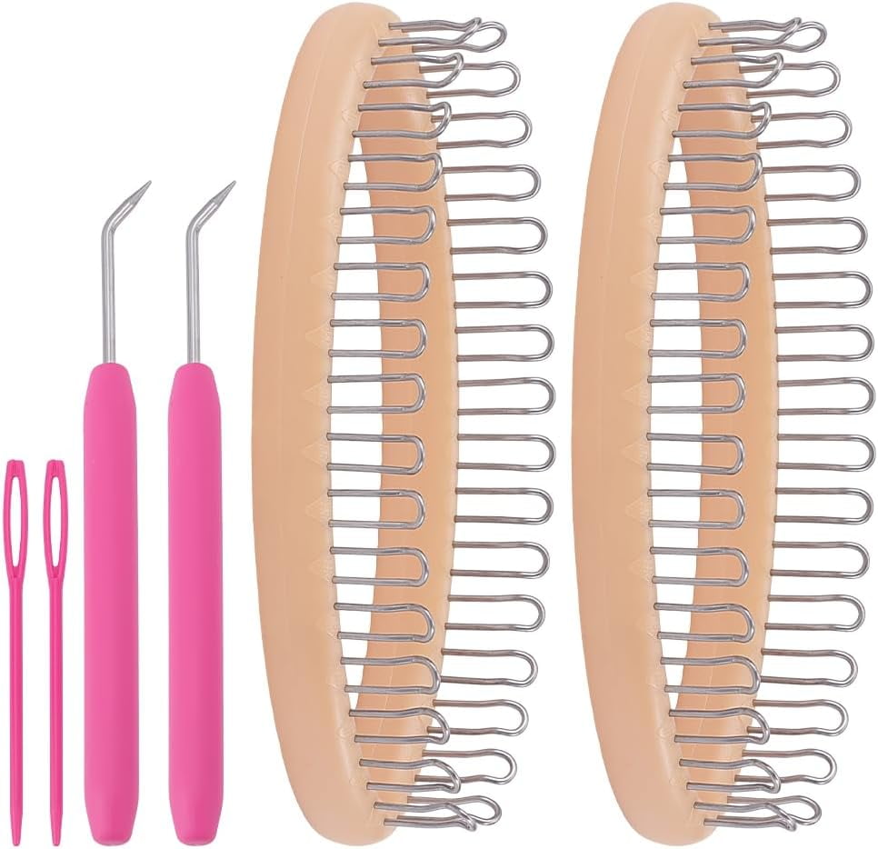 2sets Knitting Loom Tools with Crochet Hooks and Knitting Needles for ...