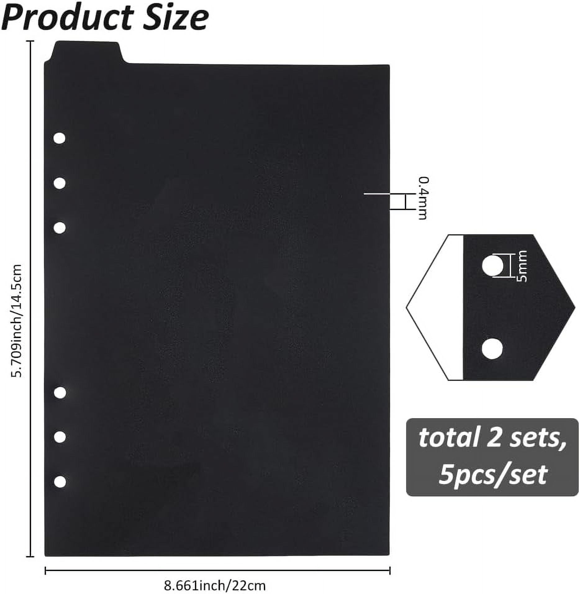 2sets PVC Plastic Discbound Notebook Index Divider Sheets 6 Holes Tab ...