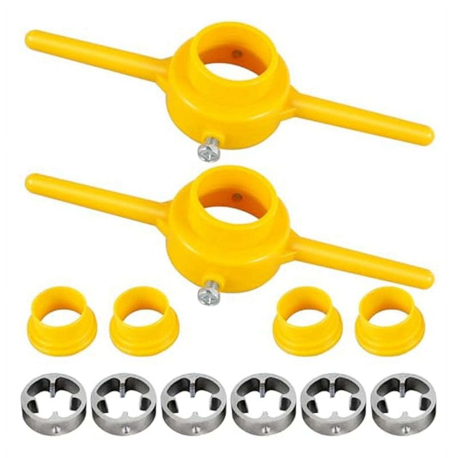 2sets Plastic Pipe Thread Die Kit,PVC Pipe Threader Plumbing Tool Kit ...