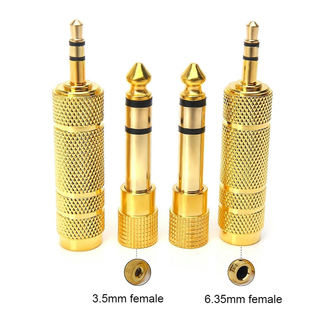 2sets Plug AUX Cable Audio Adapter Guitar Accessories 6.35mm Male To 3 ...