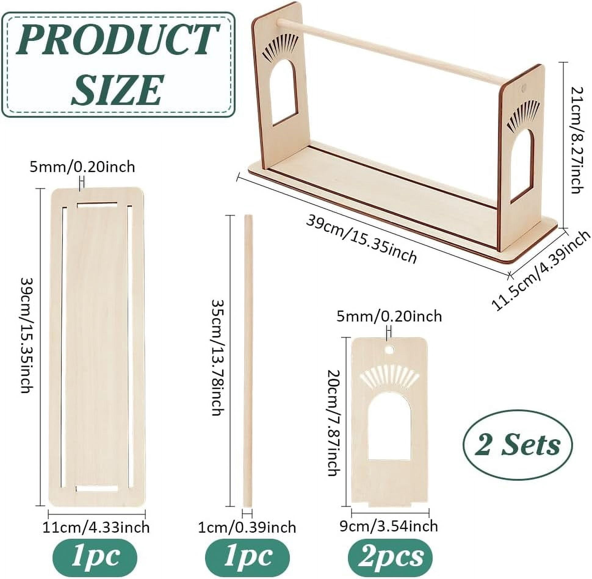 2sets pack of 2 Sticker Label Roll Holder Adjustable Wooden Label ...