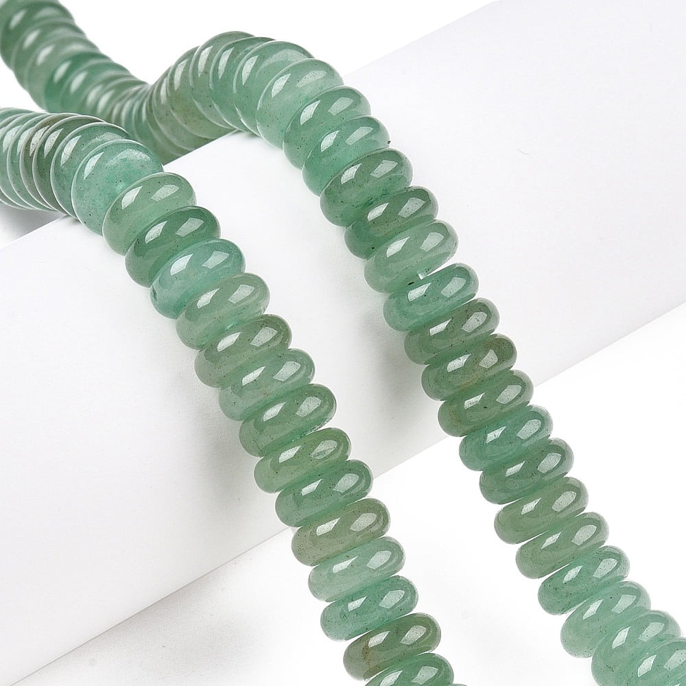 2strands 2strands Natural Green Aventurine Beads Strands Rondelle ...