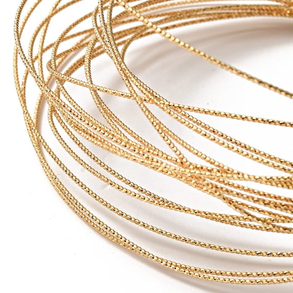 2strands Copper Wire for Jewelry Making Textured Round Real 18K Gold ...