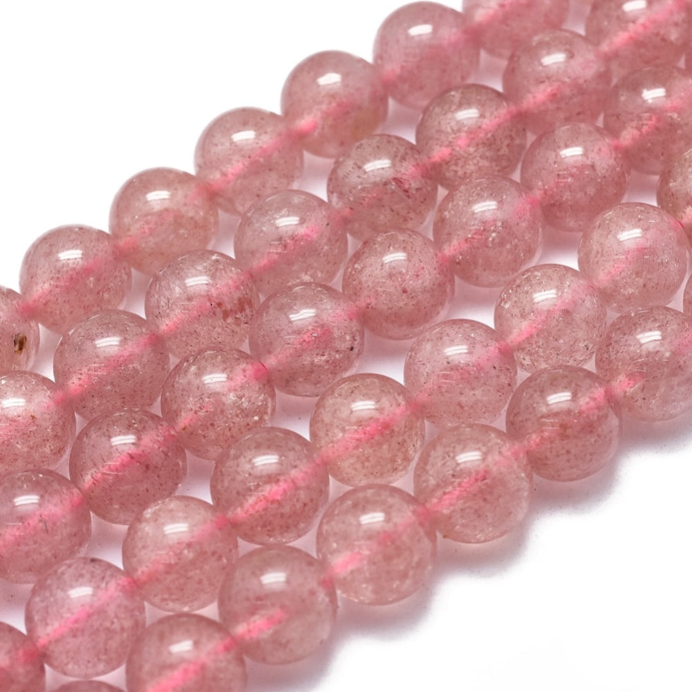 2strands Natura Strawberry Quartz Beads Strands Round 8mm Hole: 1mm ...