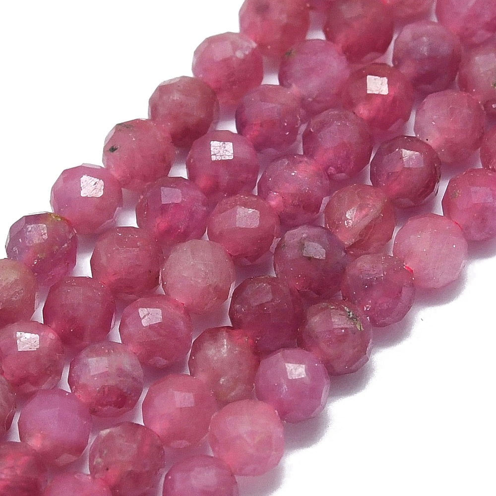 2strands Natural Beads Strands Faceted Round 4~4.5mm Hole: 0.6mm 92 ...