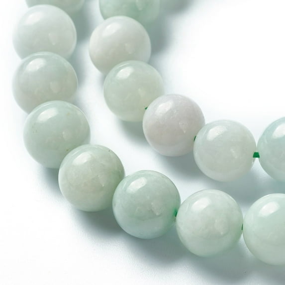 2strands Natural Jadeite Beads Strands Round Grade A 10mm Hole: 1.2mm ...