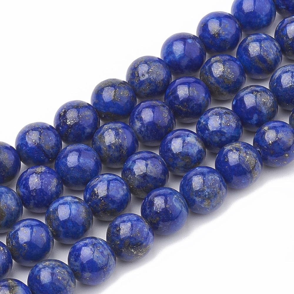 2strands Natural Lazuli Beads Strands Round 10mm Hole: 1mm 36pcs/strand ...