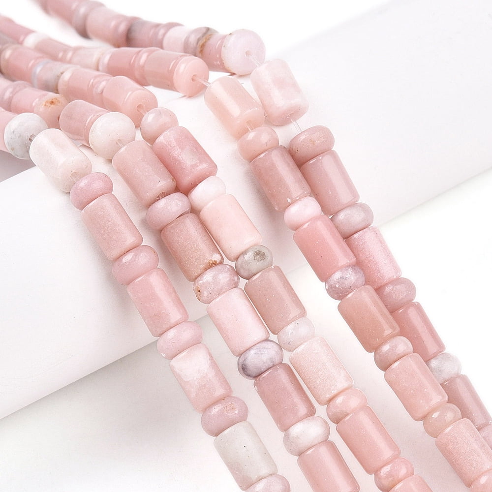 2strands Natural Pink Opal Beads Strands Column & Rondelle Beads 8~8 ...