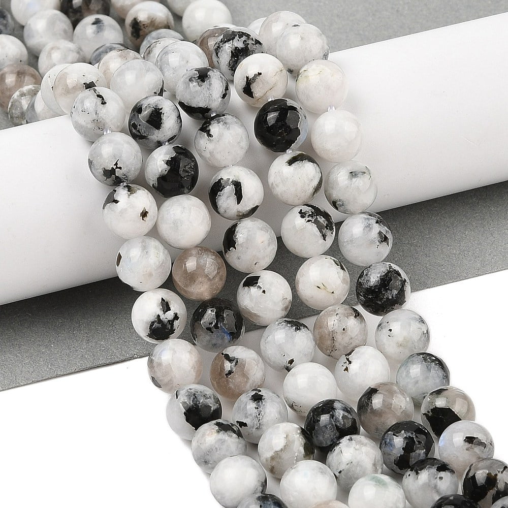2strands Natural Rainbow Moonstone Beads Strands Round 8mm Hole: 0.8mm ...