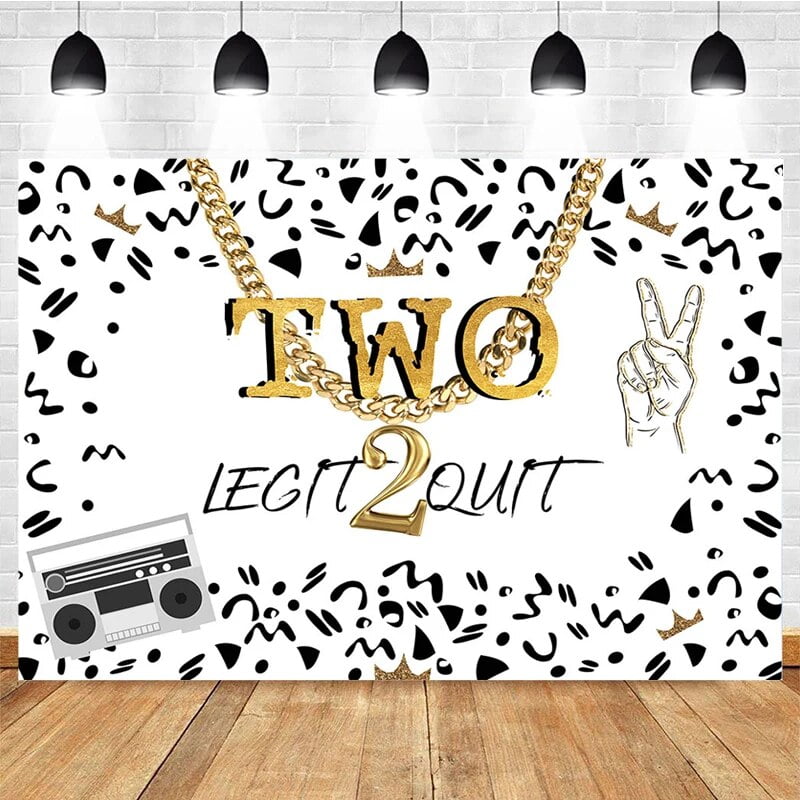 2th Birthday Party Photography Background Radio Gold Chain Decoration ...