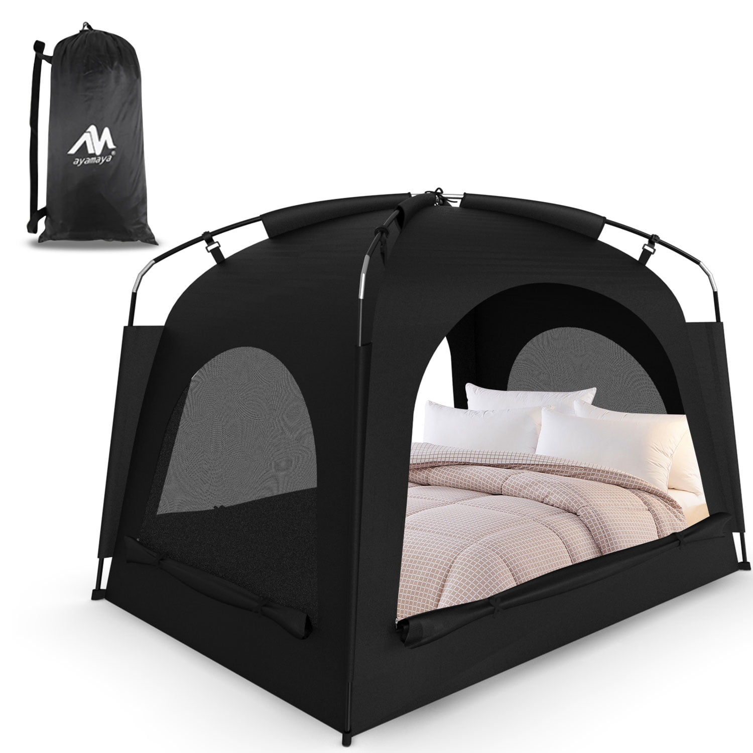 2win2buy Bed Tent Twin Size Bed Canpoy Portable Light Reducing Sleeping ...