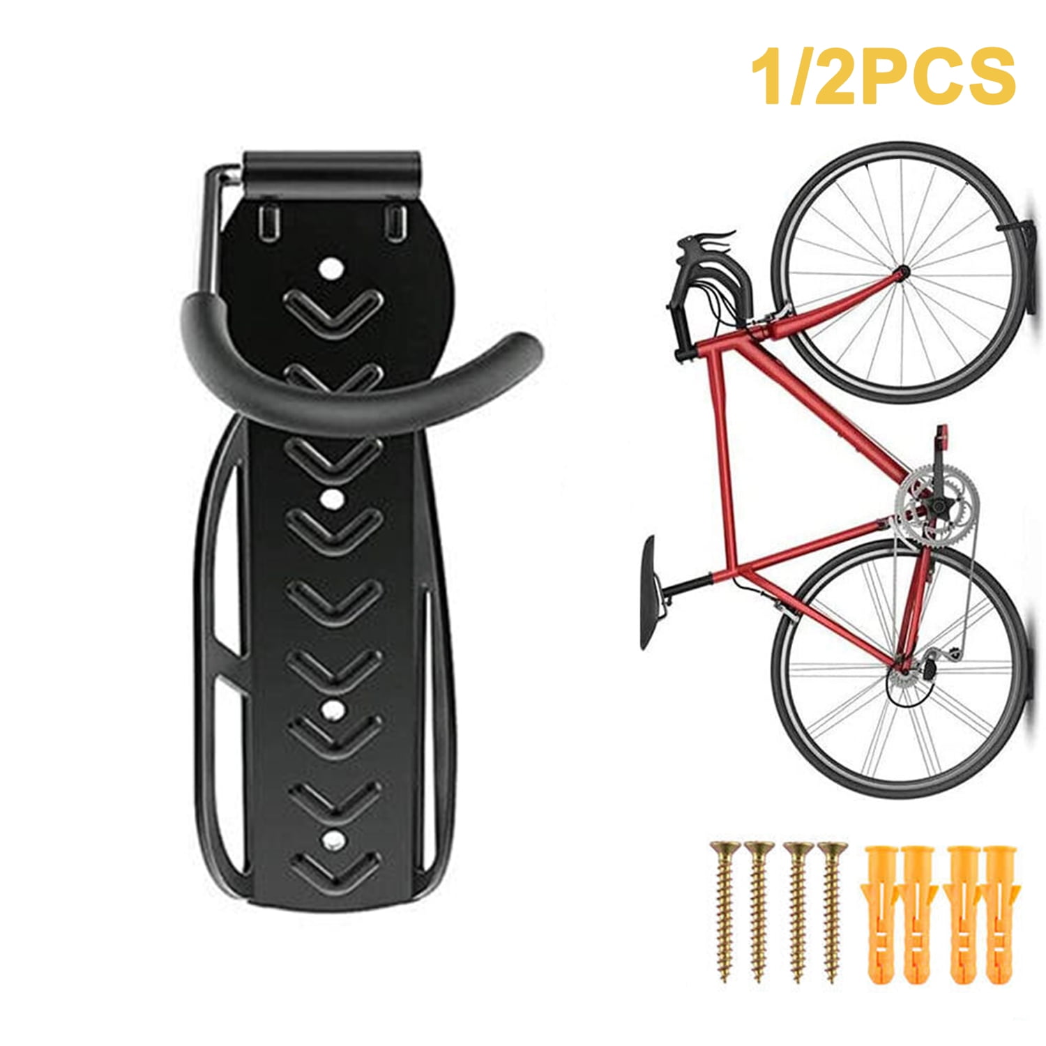2win2buy Bike Wall Mount Vertical Bike Hangers for Garage Space Saving ...