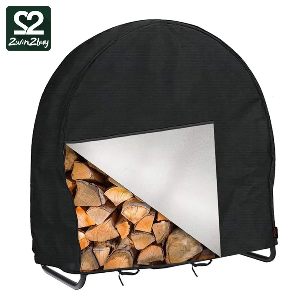 2win2buy Firewood Log Hoop Cover, Outdoor Waterproof Log Rack Cover ...