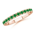 2wist Designs 18K Rose Gold Plated Emerald Eternity Band Ring For Women ...