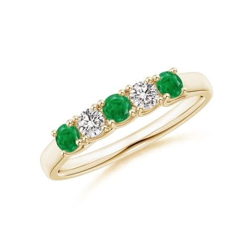 2wist Designs 18K Yellow Gold Plated Half Eternity Band Round Shape ...