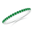 2wist Designs 925 Sterling Silver Half Eternity Emerald Round Shape ...