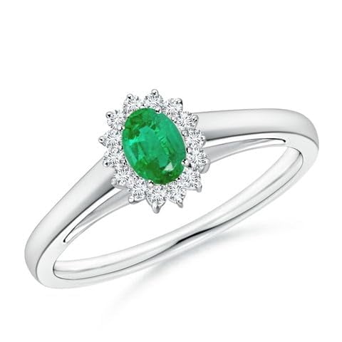 2wist Designs 925 Sterling Silver Oval Cut Green Emerald Solitaire Ring ...