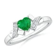 2wist Designs 925 Sterling Silver Statement Ring Heart Emerald Green ...