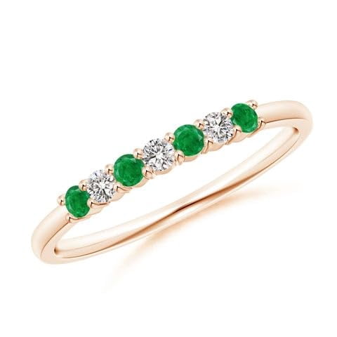 2wist Designs Rose Gold 18k Gold Plated Round Green Emerald Infinity ...