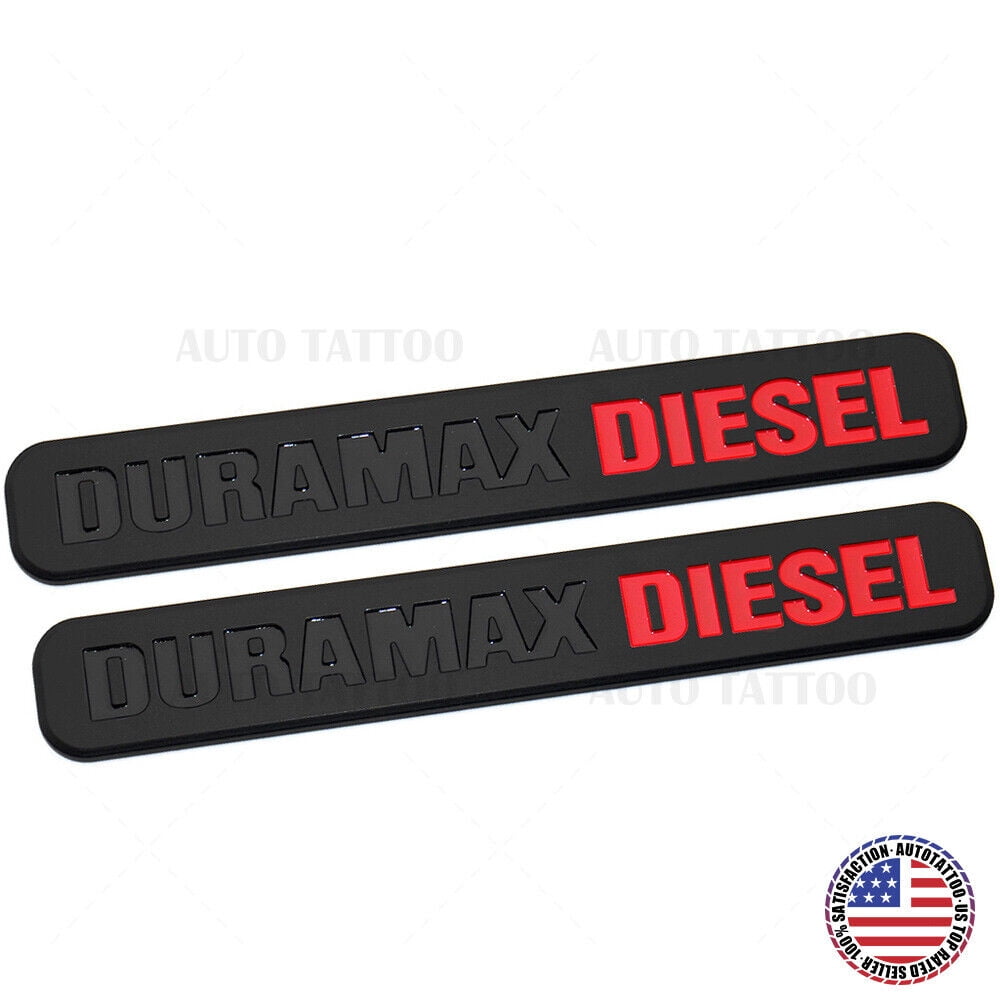 2x 01-21 Chevy GMC Duramax Diesel Door Hood Fender Tailgate Letter Logo ...