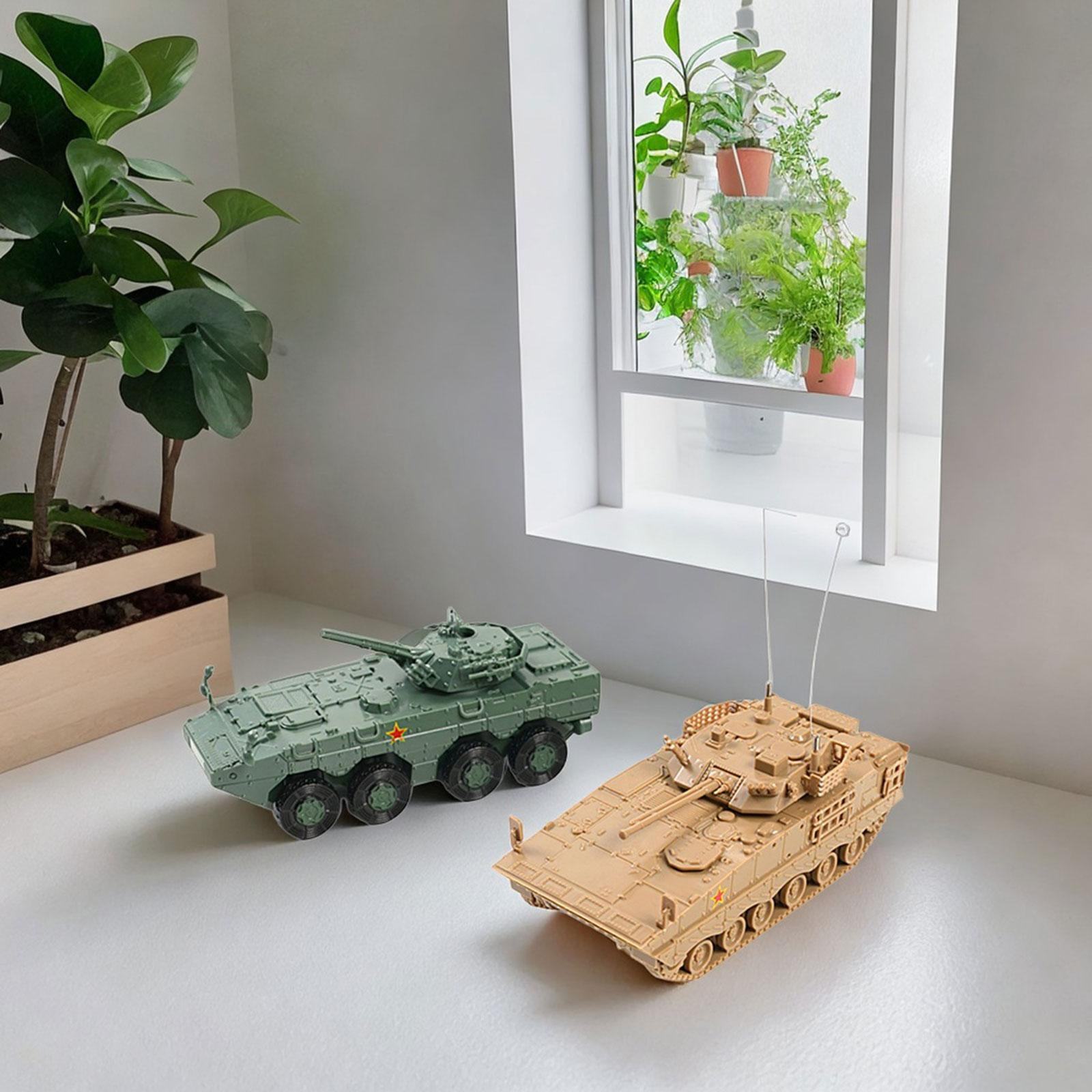 2x 1/72 Tank Model Building Kits Home Decor Educational Toys Tank Truck ...