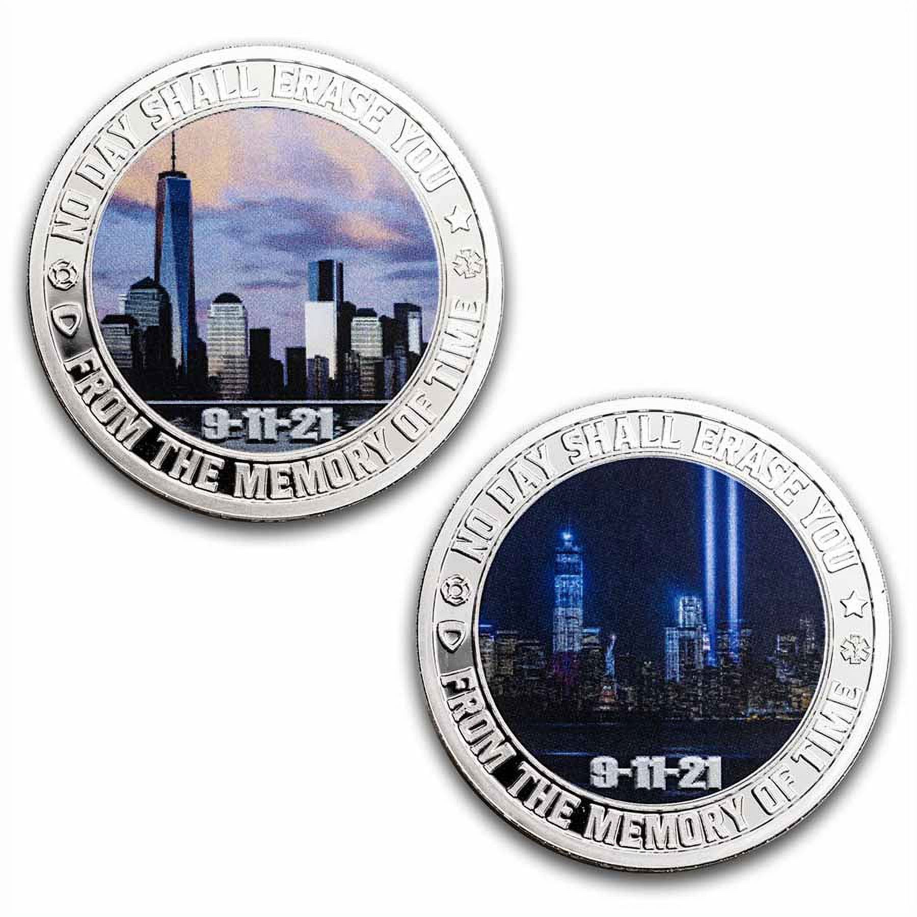 2x 1 oz Silver Colorized Rounds - 9/11 20th Anniv: Dusk & Dawn ...