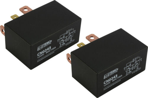 2x 100 80 Amps DC Winch Motor Reversing Solenoid Relay 12 Volt ...
