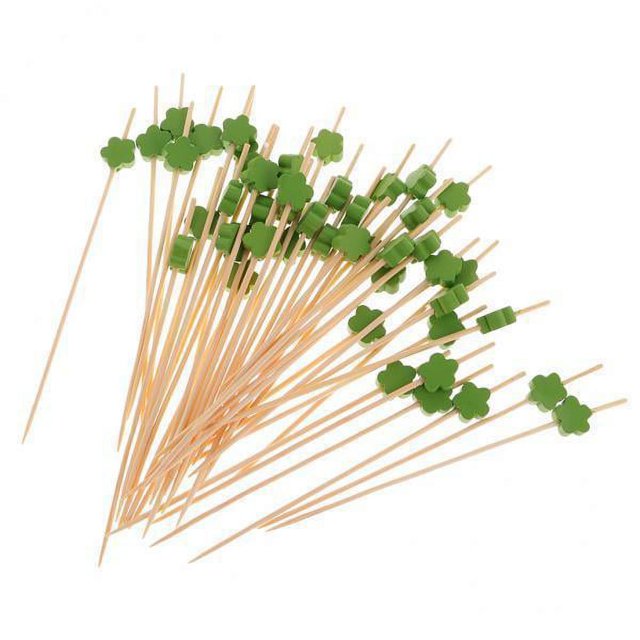 2x 100xFlower Cocktail Sticks Stirrer Dessert Sandwich Fruit Cupcake ...